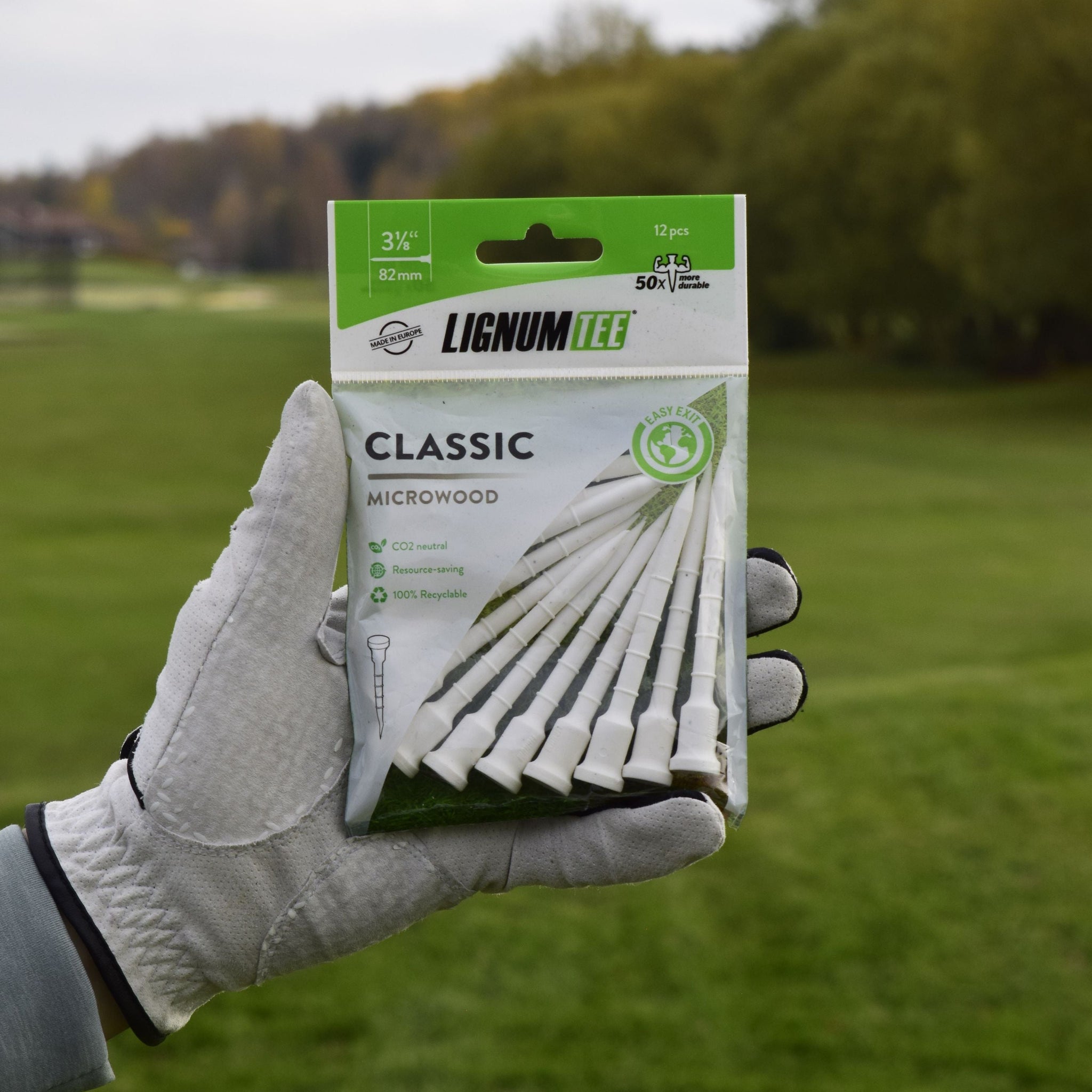 Lignum Tees 12-Pack | Vita peggar 82 mm | Plikt Golf